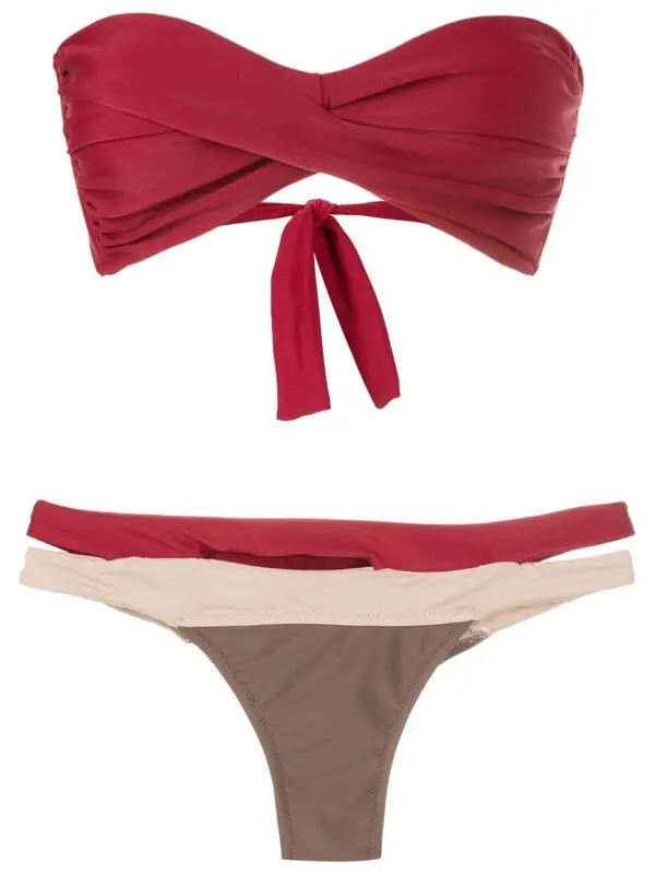 AMIR SLAMA Cut-out Bikini Set - Red