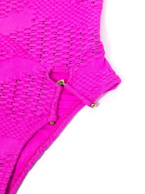 AMIR SLAMA Open-knit Bandeau One-piece