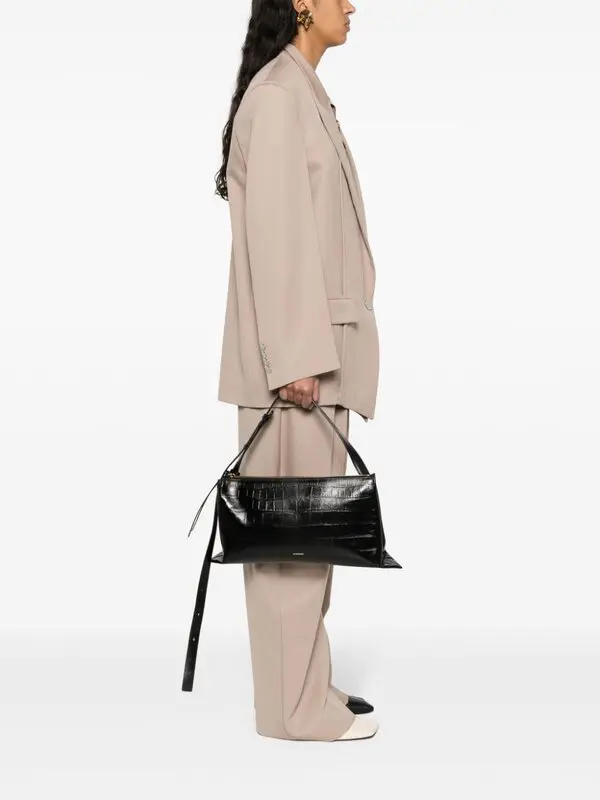 JIL SANDER Medium Empire Leather Shoulder Bag