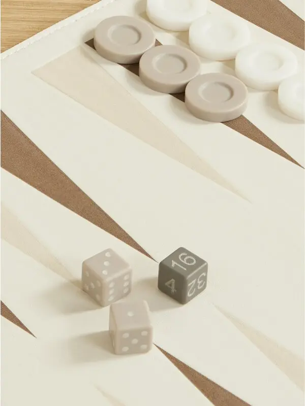 Brunello Cucinelli Leather And Krion® Portable Backgammon Set - Multi