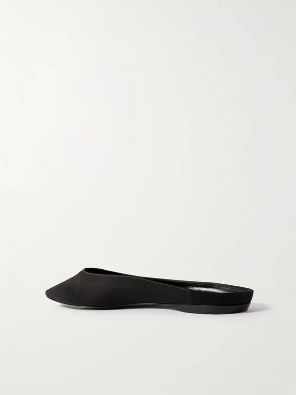 Saint Laurent Lido Satin-crepe Slippers