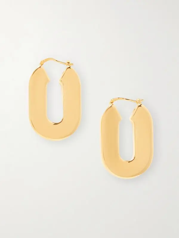 JIL SANDER Tone Hoop Earrings - Gold