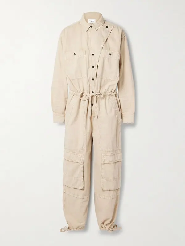MARANT ETOILE Idany Denim Jumpsuit - Neutrals