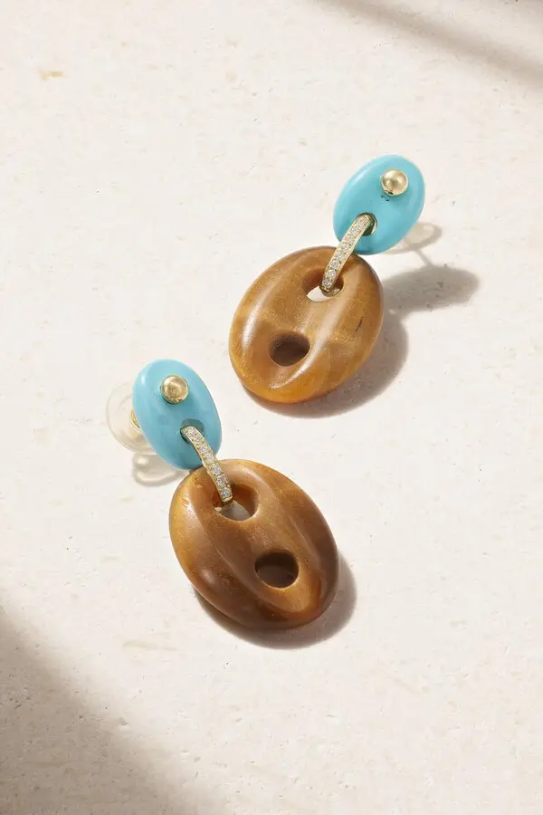 JENNA BLAKE 18-karat Multi-stone Earrings