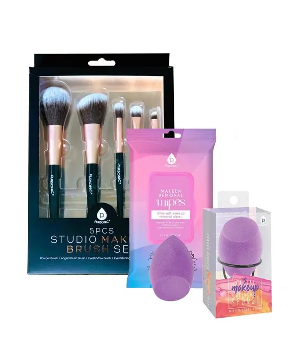 PURSONIC Makeup Essentials Bundle: Brushes - No Color