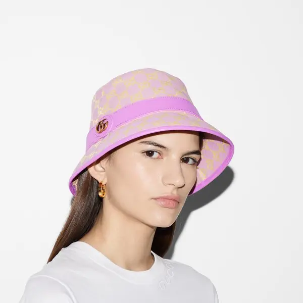 Gucci Gg Canvas Bucket Hat - Pink | Editorialist display picture 2