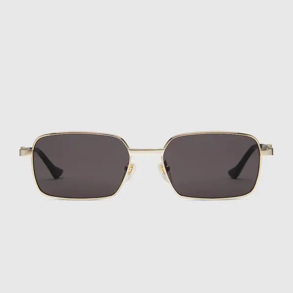 Gucci Rectangular-frame Sunglasses - Gold