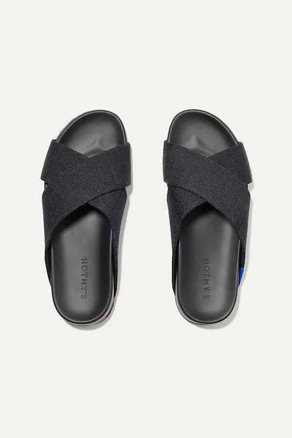 Rothy's The Weekend Slide Sandals - Black