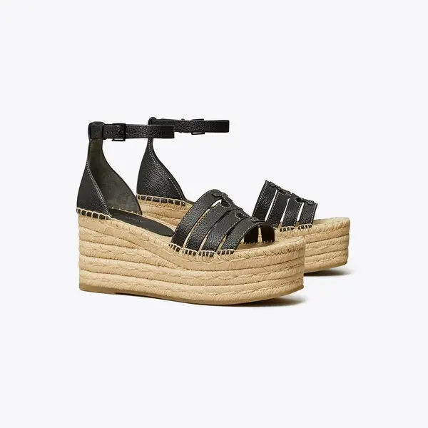 Tory Burch Ines Espadrille Wedge - Perfect Black