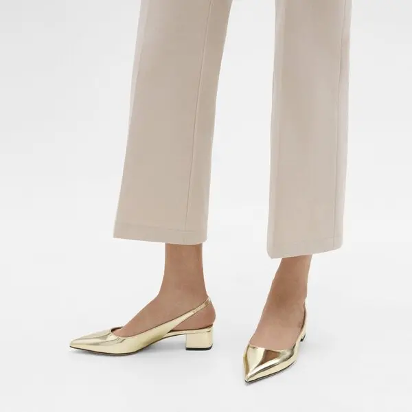 Theory Slingback Pump - Light Gold