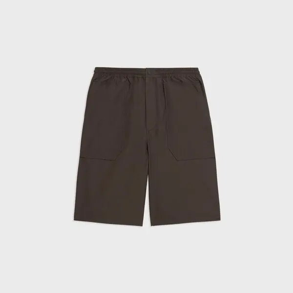 Theory Cotton-blend Pull-on Short - Deep Tundra