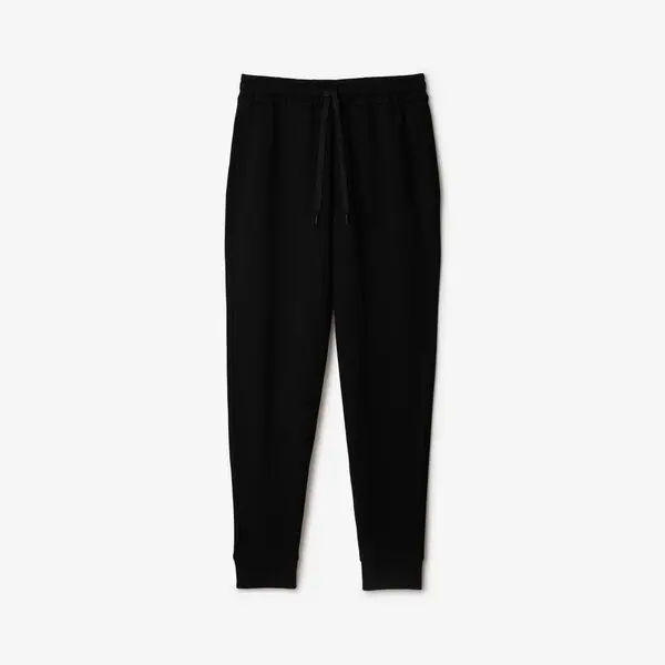 Burberry Cotton Jogging Pants With Knight Stamp Embroidery