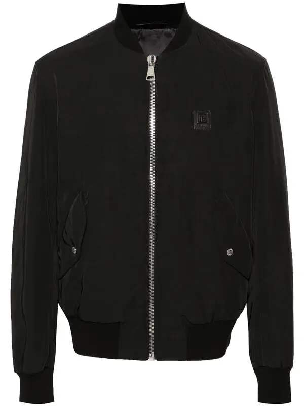 Balmain Logo-appliqué Bomber Jacket