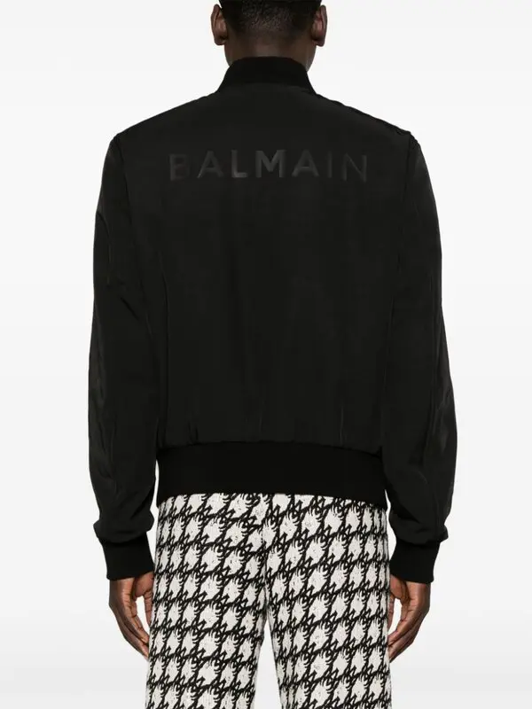 Balmain Logo-appliqué Bomber Jacket