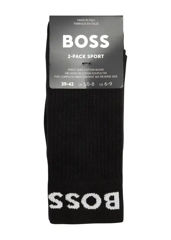 BOSS Sport Logo Cotton-blend Socks Set Of Two