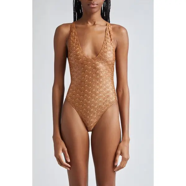 Missoni Lace One-piece Swimsuit - Roasted Pecan