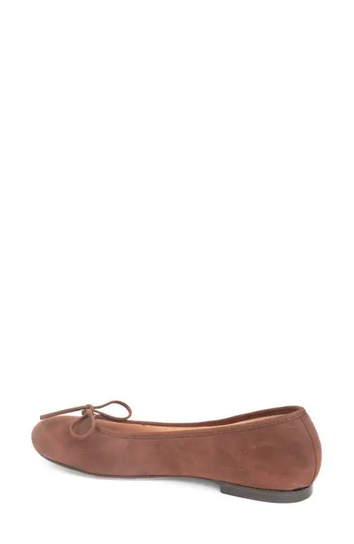PATRICIA GREEN Skim Ballerina Flat - Chocolate Suede