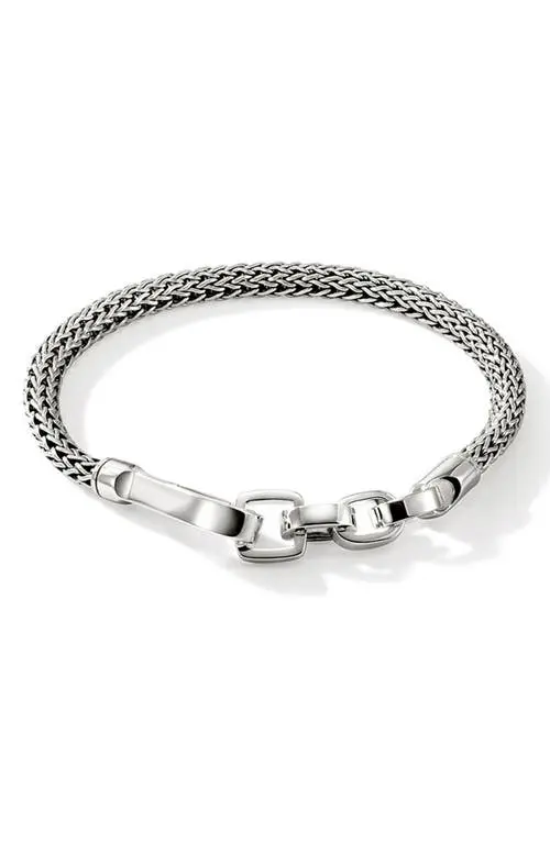 John Hardy Sterling Hook Clasp Chain Bracelet - Silver