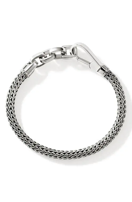 John Hardy Sterling Hook Clasp Chain Bracelet - Silver