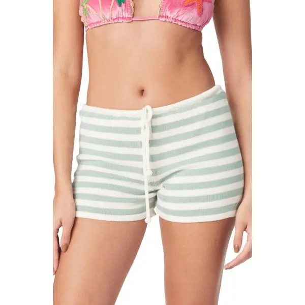 CAPITTANA Maddy Stripe Cover-up Shorts