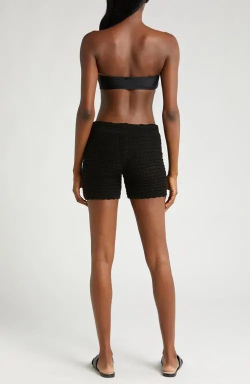 CAPITTANA Nora Open Knit Cover-up Shorts