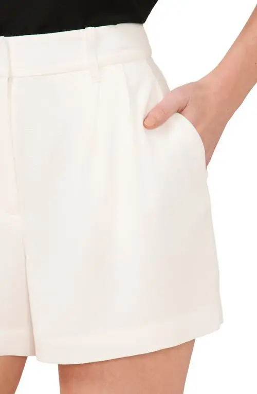 CECE DUPRAZ Pleated High-waist Shorts - New Ivory