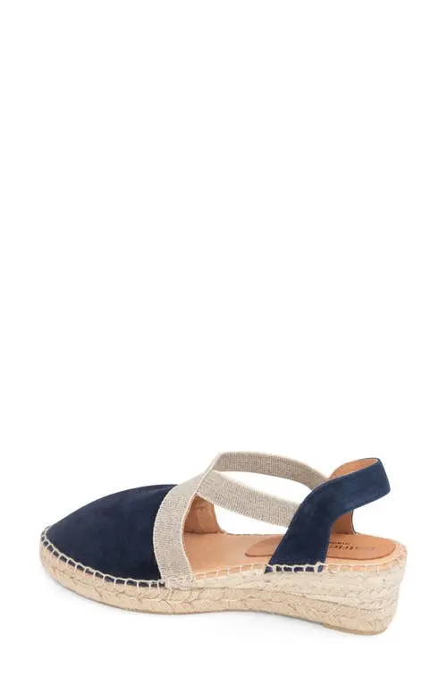 PATRICIA GREEN Grace Espadrille Wedge - Navy