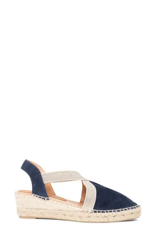 PATRICIA GREEN Grace Espadrille Wedge - Navy