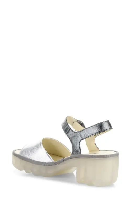 Fly London Tull Platform Sandals - Silver/graph