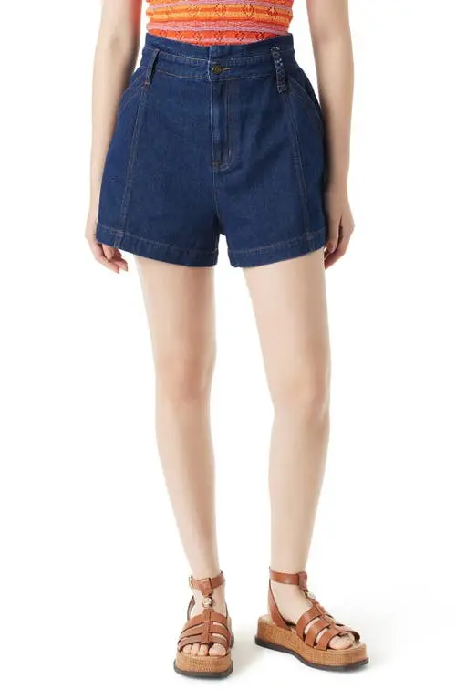 Sam Edelman Kaden Ribcage Flare Denim Shorts