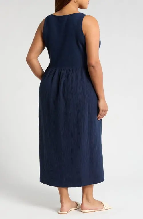 Madewell Knit Tank Midi Dress In Dark Nightfall - 50% Off | Editorialist