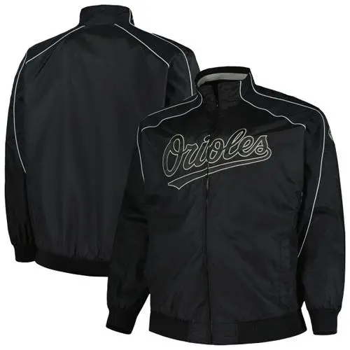 Profile Baltimore Orioles Nylon Full-zip Jacket - Black