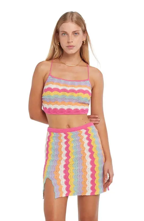 CAPITTANA Holly Open Stitch Cover-up Miniskirt