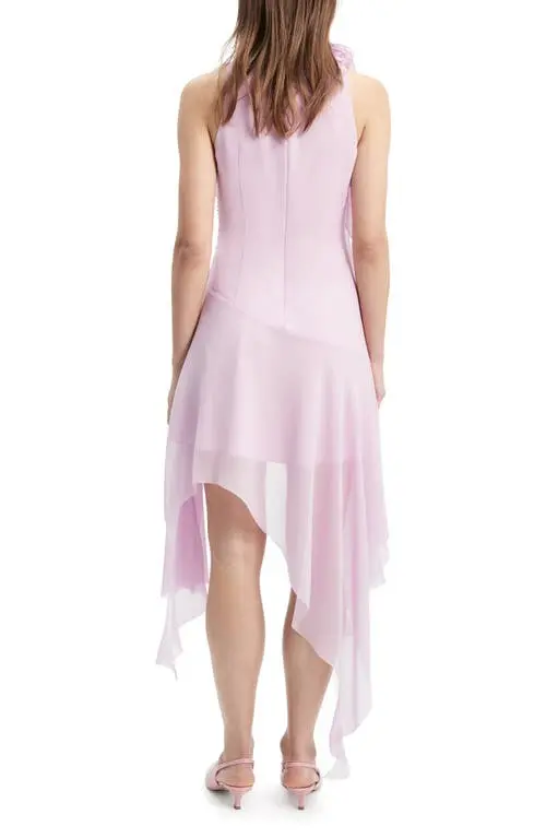 Bardot Ivana Ruffle Rosette Georgette Cocktail Dress