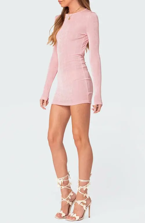 EDIKTED Alaric Long-sleeve Minidress With Open Back