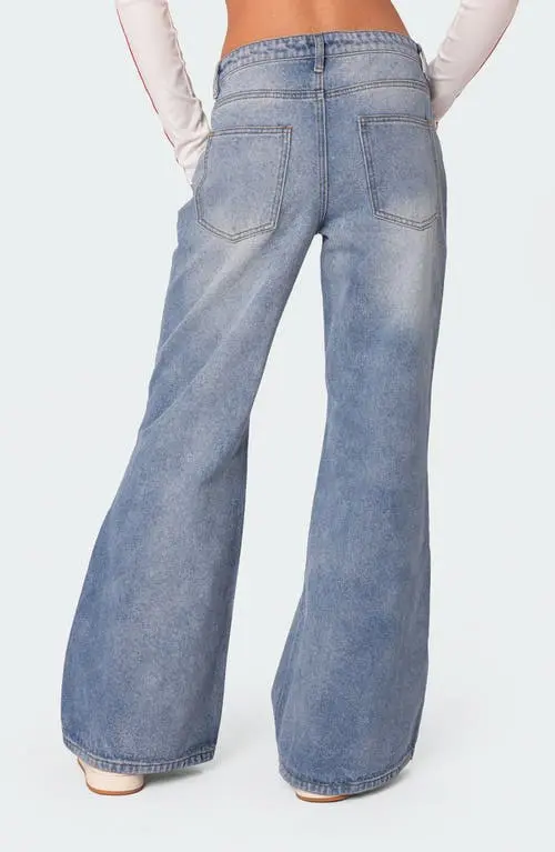 EDIKTED Low Rise Wide Leg Jeans