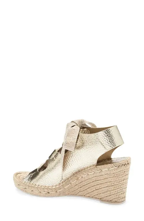 PEDRO GARCIA Otelia Espadrille Wedge Sandal - Platino Cervo