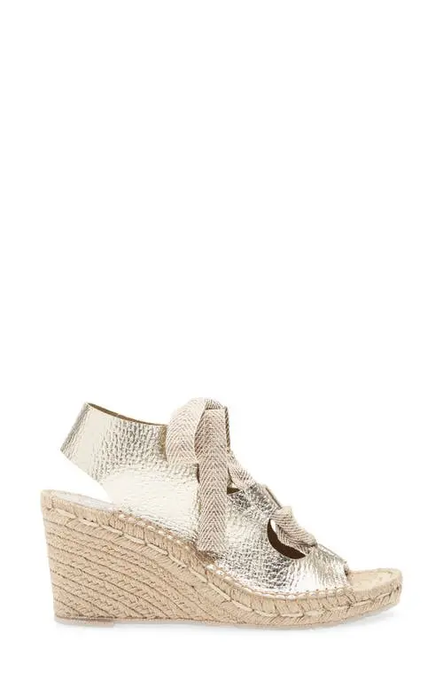 PEDRO GARCIA Otelia Espadrille Wedge Sandal - Platino Cervo