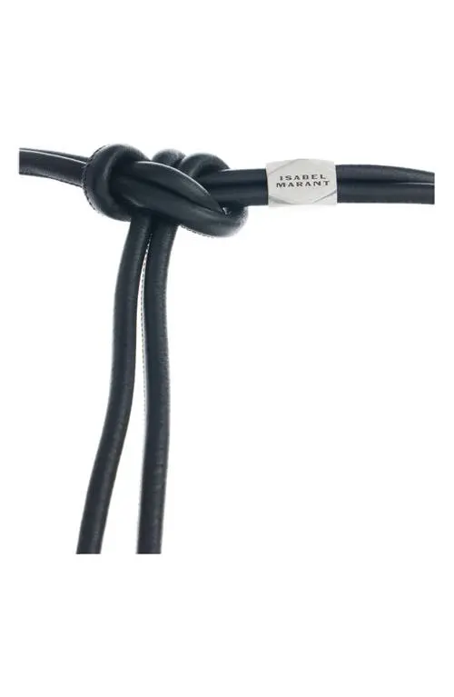 Isabel Marant Étoile Silvia Leather Tie Belt - Black/silver