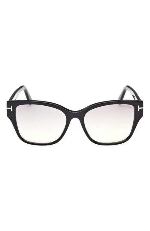 TOM FORD Elsa Butterfly Sunglasses - Black Eco / T Logo