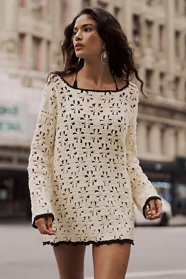 Free Crochet Tunic Crochet Jumper Dress Free People Rue Crochet