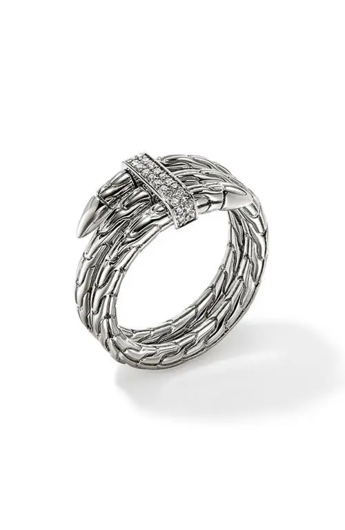John Hardy Spear Diamond Ring - Silver