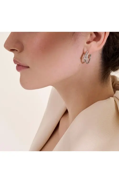 John Hardy Spear Hoop Earrings With Diamonds - Silver