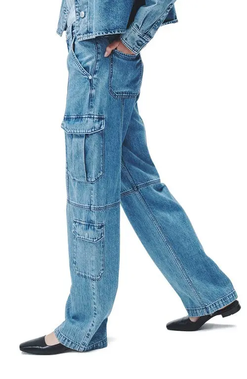Rag & Bone Featherweight Cailyn Wide Leg Cargo Jeans