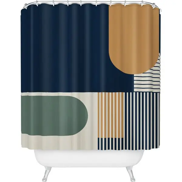 DENY DESIGNS Cool Color Palette Shower Curtain - Blue