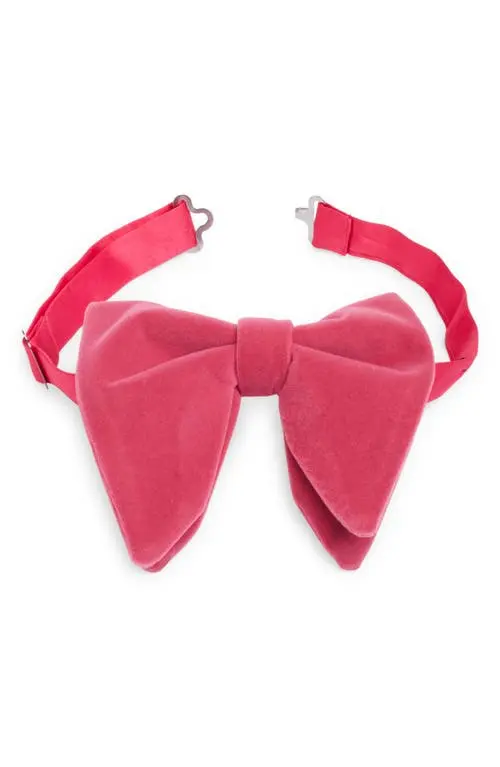 CLIFTON WILSON Silk Velvet Bow Tie - Pink