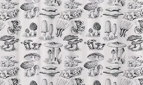 DENY DESIGNS Mushroom Collection Shower Curtain