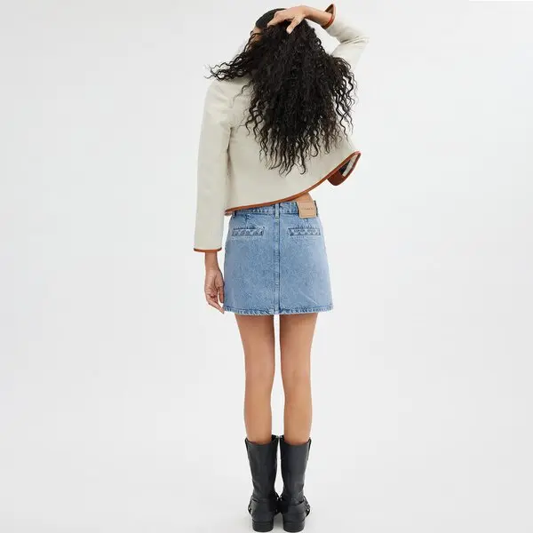 COACH® Denim Skirt