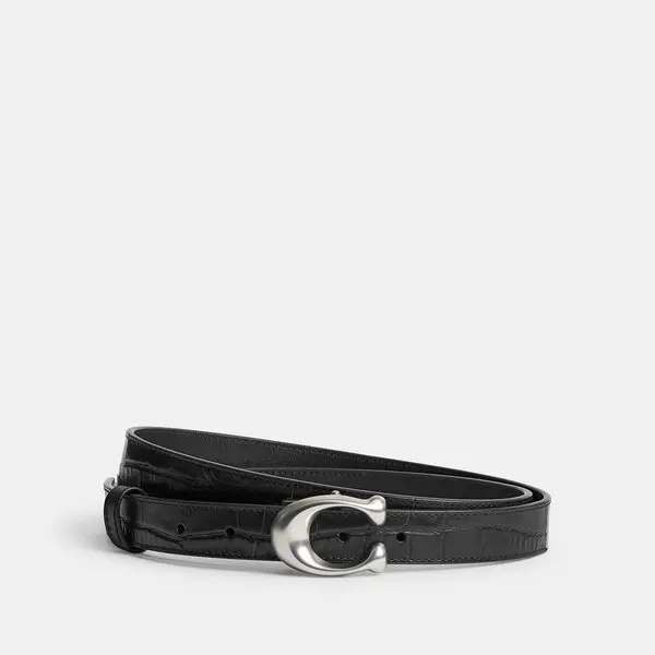 Coach Sculpted Signature Buckle Reversible Belt, 25mm In  display picture 3