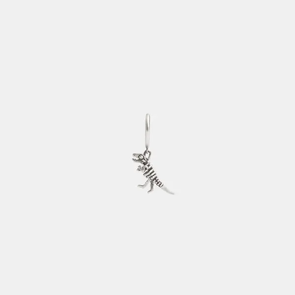 Coach Sterling Skeletal Rexy Huggie Earring - Silver